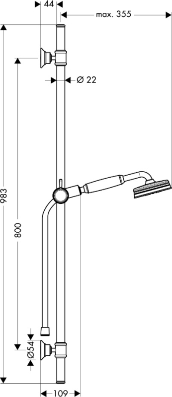 AXOR Montreux Ensemble de douche complet avec douchette chromé ...