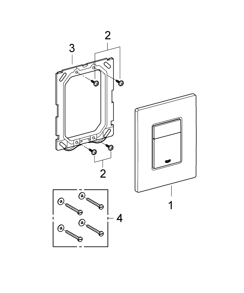 GROHE Skate Cosmopolitan Bedieningspaneel DualFlush Horizontaal ...