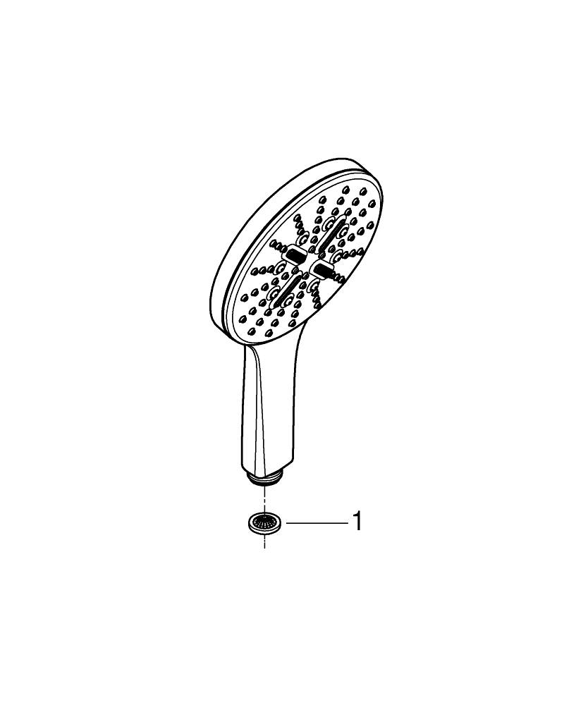 GROHE Rainshower SmartActive handdouche 13cm 3 standen Hard Graphite ...