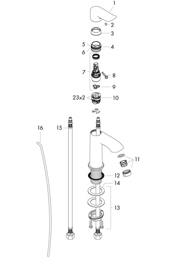 Hansgrohe Metris 100 Mitigeur petit lavabo chromé - 31088000 - Sawiday.be