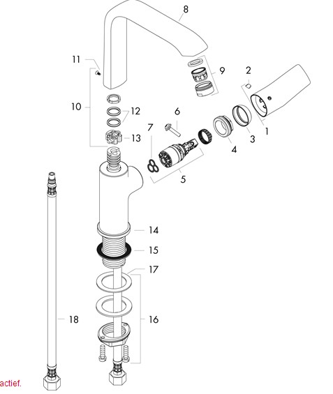 Hansgrohe Metris wastafelkraan met hoge draaibare uitloop chroom ...