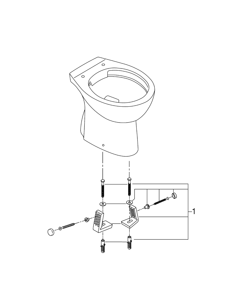 GROHE Bau closetpot diepspoel spoelrandloos AO 35.7x51.5cm 6/3L wit ...