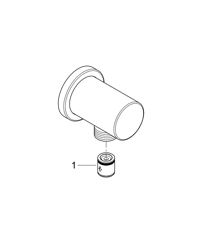 GROHE Rainshower Wandaansluitbocht - ronde rozet - hard graphite ...