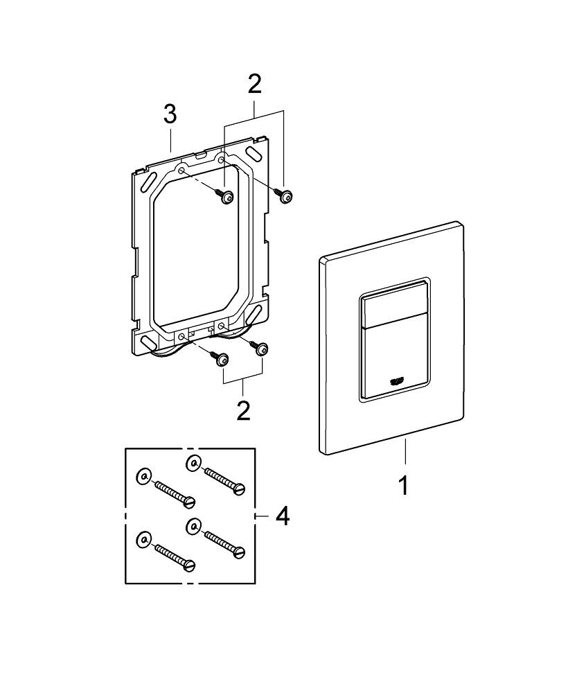 GROHE Skate Cosmopolitan Bedieningspaneel DualFlush Horizontaal ...