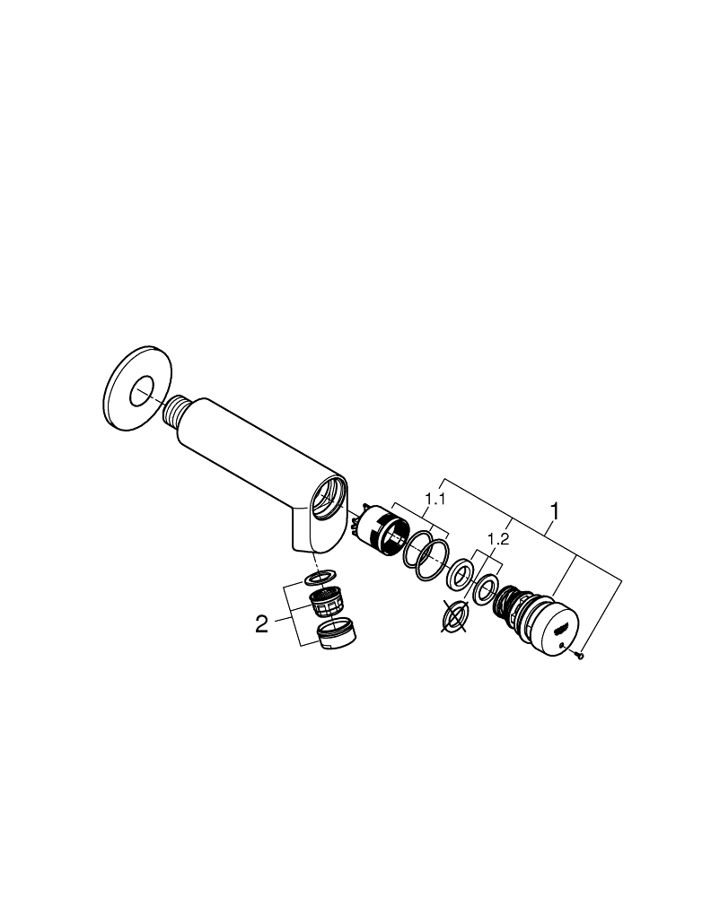 GROHE Euroeco Cosmopolitan S waterbesparende tapkraan zelfsluitend ...