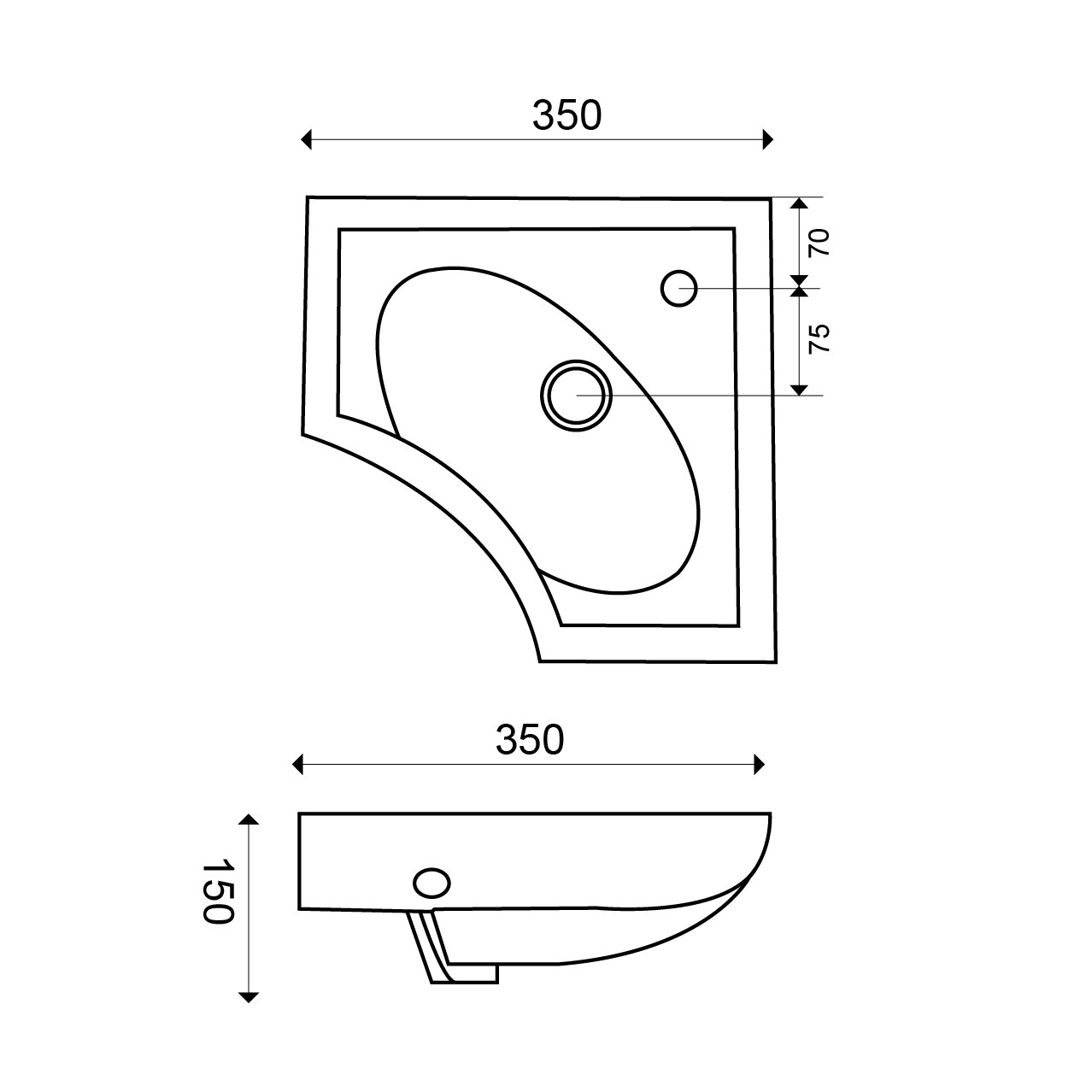 Xellanz Trevi Lave mains d’angle 35x35cm Blanc - 32.3520 - Sawiday.fr