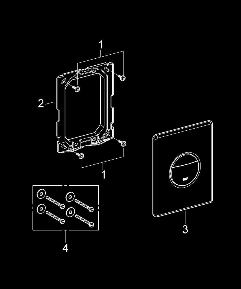 GROHE Nova cosmopolitan WC bedieningsplaat small verticaal/horizontaal ...