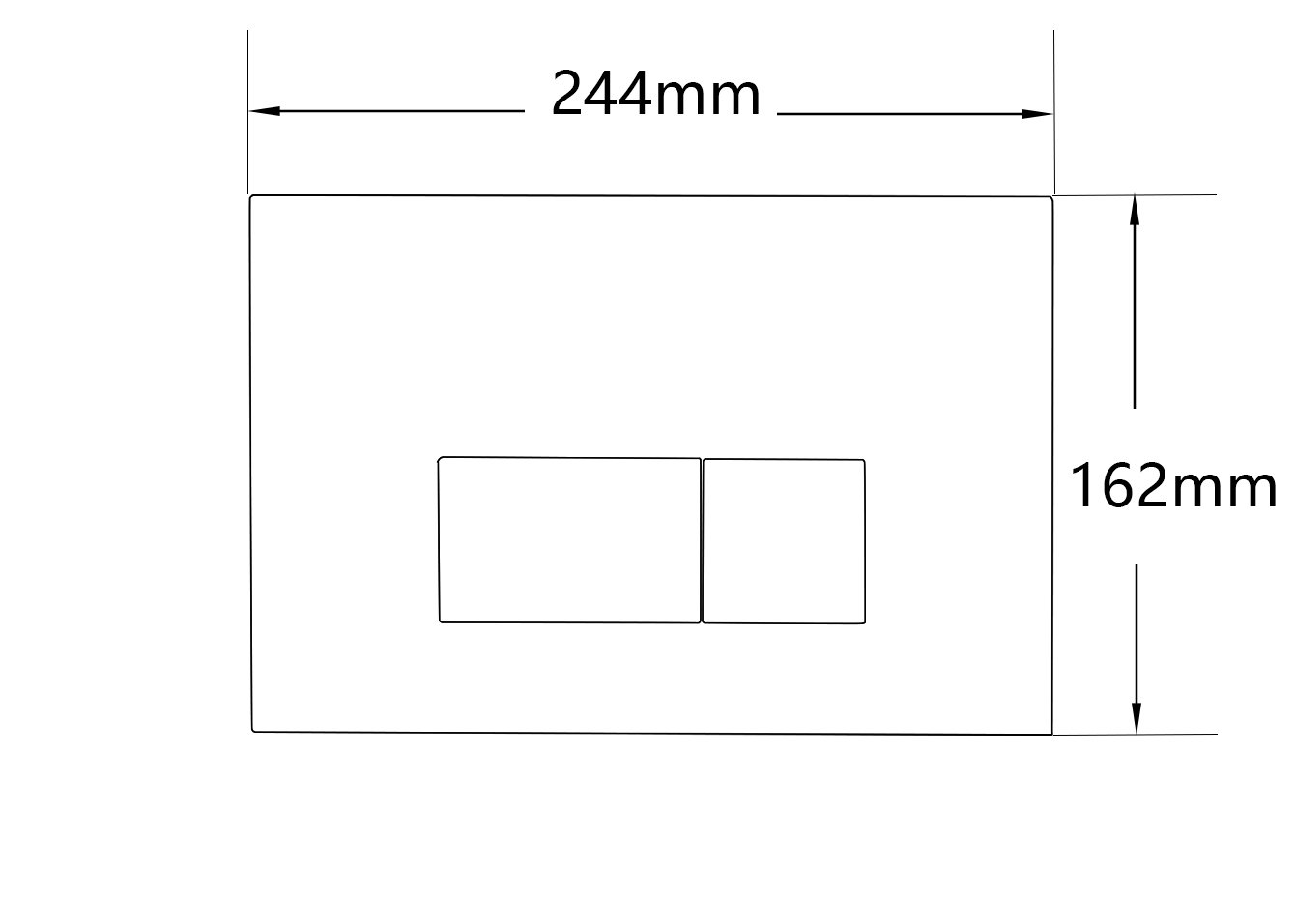 QeramiQ Push Plaque de déclenchement DualFlush pour bâti-support ...