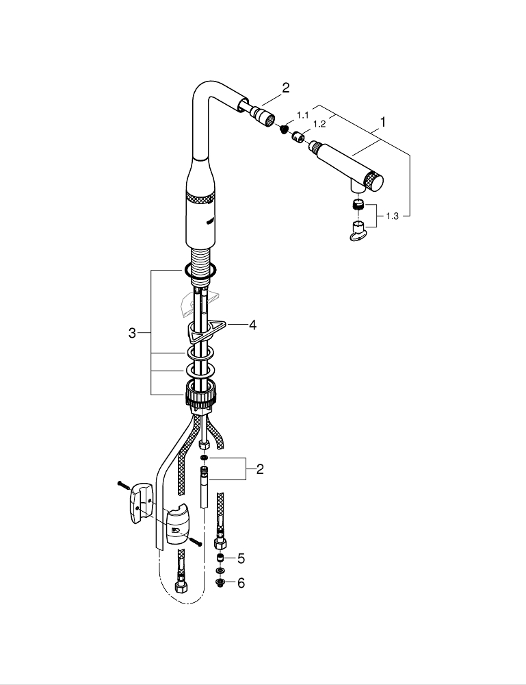 GROHE Essence smartcontrol mélangeur de cuisine avec bec haut et ...