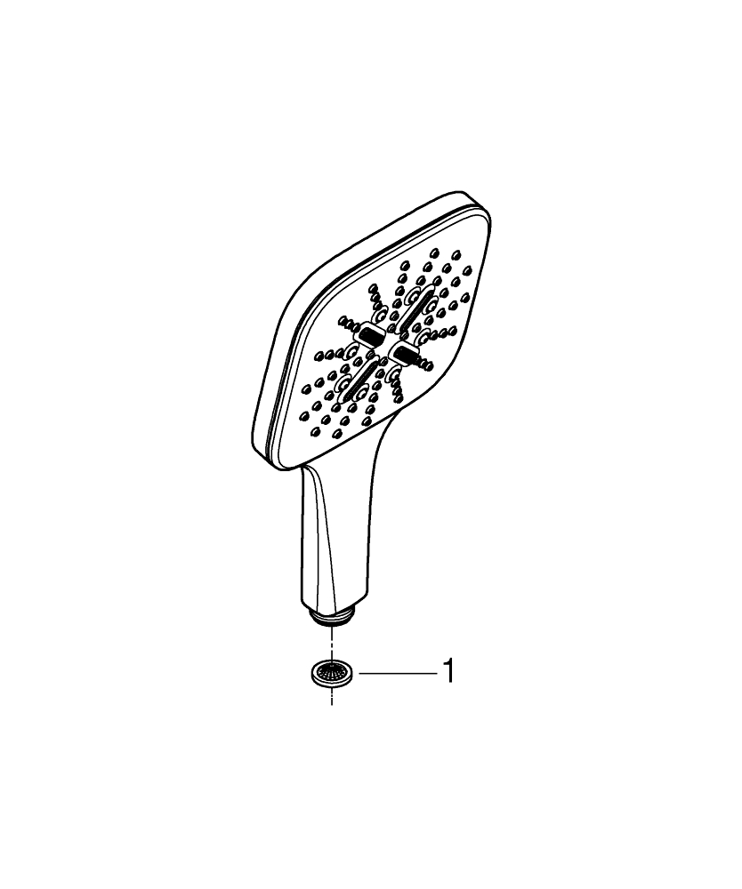 Grohe Rainshower SmartActive 130 Cube Douchette à main Brushed Cool ...