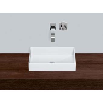 Alape Metaphor AB.ME500 Lavabo à poser 50x37.5x11cm sans trou sans trop ...