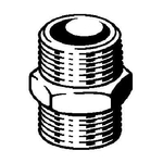 Viega dubbele nippel met zeskant 3 4 brons - 266615 - Sanitairwinkel.nl