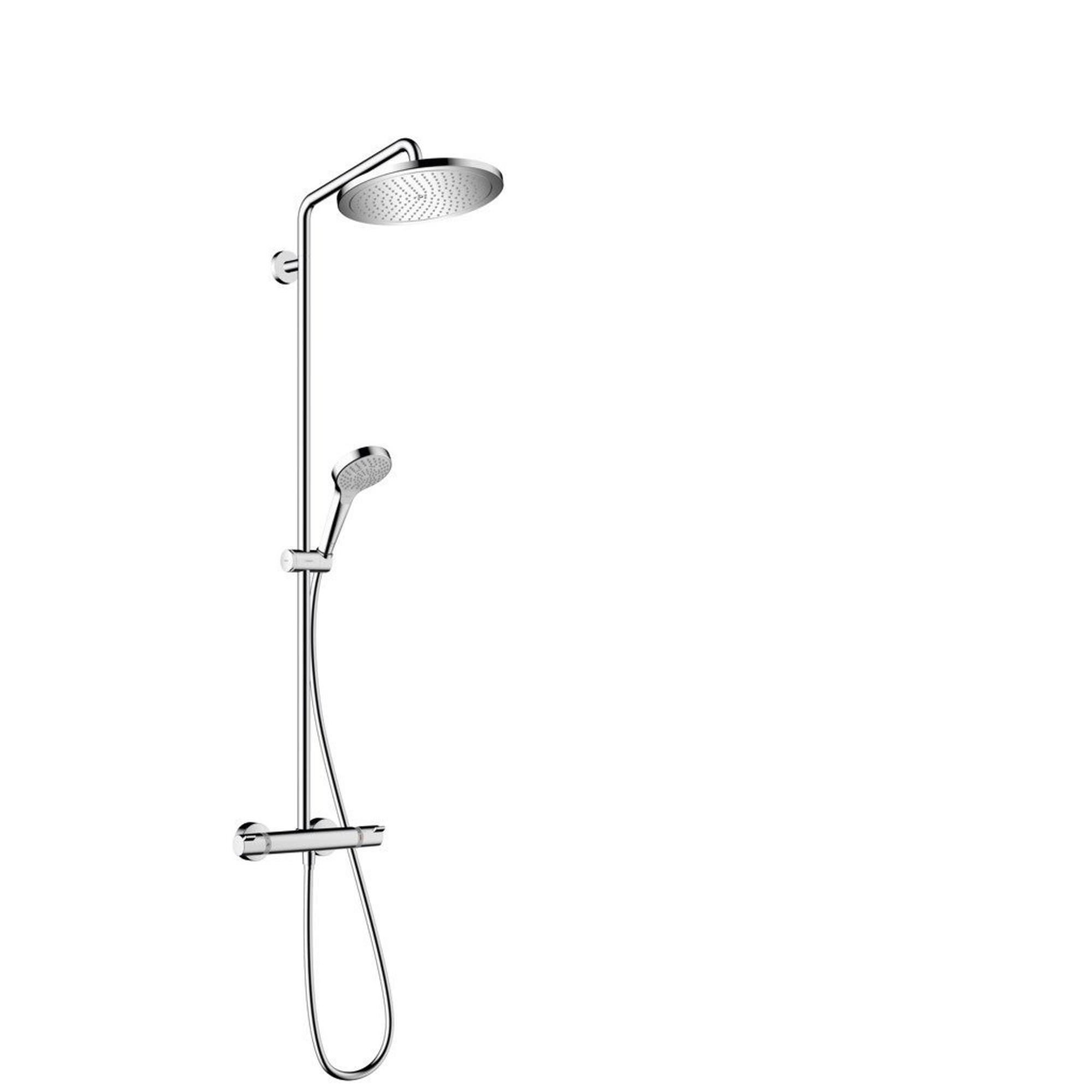 Hansgrohe Croma 280 showerpipe met thermostaat en push-slider chroom ...