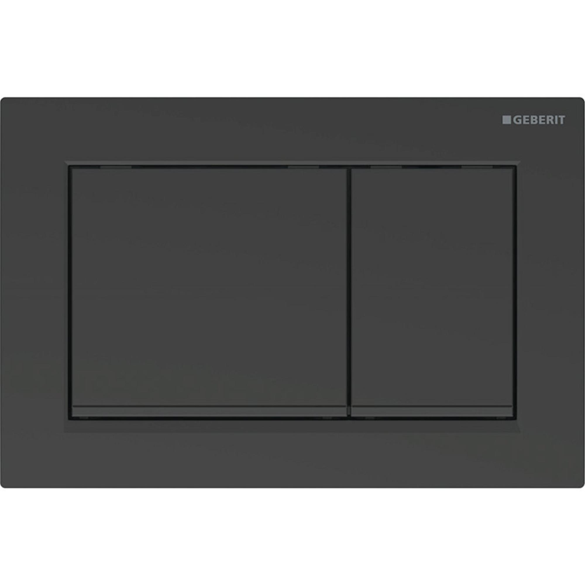 Geberit Omega 30 bedieningsplaat 2 toets matzwart-zwart-matzwart ...