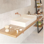 Ideavit Solidbliss opbouwwastafel 80x45x12cm zonder overloop solid surface wit - 290340 ...