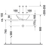 Duravit Bacino waskom vierkant 42x42cm wit - 0333420000 - Sanitairwinkel.nl