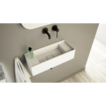 Ideavit SolidBliss Wastafel 55x22x15cm 0 kraangaten Solid surface mat wit - Solidbliss-55 ...