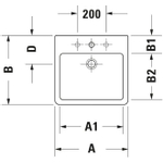 Duravit Vero opbouwwastafel onderzijde geslepen met bevestiging 50x47cm ...