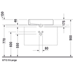 Duravit Vero Lavabo à poser côté dessous meulé 60x47cm 1 trou pour ...