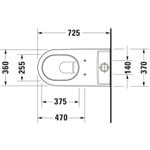 Duravit Starck 2 duoblokpot diepspoel vario zonder reservoir 37x72.5cm ...
