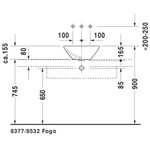 Duravit Bacino waskom vierkant 42x42cm wit - 0333420000 - Sanitairwinkel.nl
