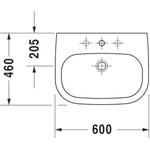 Duravit D Code Lavabo 60x46cm Blanc - 23106000002 - Sawiday.fr