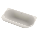 Ideavit Solidnova half vrijstaand bad - 180x80x56cm - Solid surface - Hoek links - Mat Wit ...