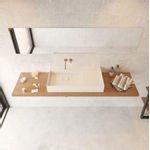 Ideavit Solidbliss opbouwwastafel 80x45x12cm zonder overloop solid surface wit - 290340 ...