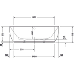 Duravit Luv Baignoire semi-îlot 180x95cm blanc mat - 700433000000000 ...