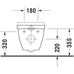 Duravit Starck 3 wandcloset 54cm met spoelrand diepspoel wit ...