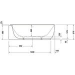 Duravit Luv Baignoire d'angle gauche 185x95cm Blanc mat ...