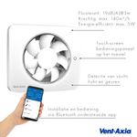 Vent-Axia Svensa slimme badkamer- en keukenventilator met vocht- en ...