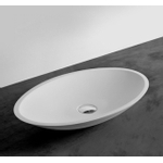 Ideavit Solidjazz Lavabo à poser 70x40x9cm ovale sans trou pour robinetterie 1 vasque Solid ...