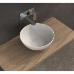 Ideavit Solidthin Lavabo à poser 39x39x14.5cm rond sans trou pour robinetterie 1 vasque Solid ...