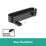 Hansgrohe Pulsify Select badthermotaat met showertablet 40cm mat zwart ...