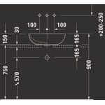 Duravit Foster opbouw wastafel 49.5x35cm met overloop wit - 0335500000 ...
