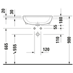 Duravit D Code halfinbouwwastafel inclusief bevestiging 55x44cm 1 ...