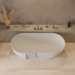 Ideavit Solidera Vrijstaand bad - 170x80x55cm - Solid surface - Ovaal - Mat Wit - 290356 ...