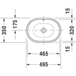 Duravit Foster Lavabo à poser 49.5x35cm avec trop plein Blanc ...