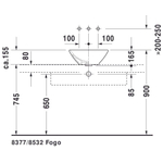 Duravit Bacino waskom vierkant 42x42cm wit - 0333420000 - Sanitairwinkel.nl