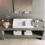 Ideavit Solidbliss opbouwwastafel 80x45x12cm zonder overloop solid surface wit - 290340 ...