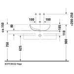 Duravit Foster opbouw wastafel 49.5x35cm met overloop wit - 0335500000 ...