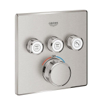GROHE SmartControl Ensemble de douche encastrable - thermostatique - pommeau de douche carré ...