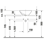 Duravit Bacino waskom vierkant 42x42cm wit - 0333420000 - Sanitairwinkel.nl