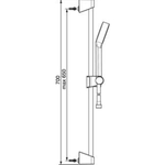 Hansa Hansabasicjet glijstangset compleet met handdouche-1 65cm chroom ...