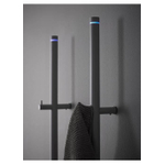 Instamat Jay Elektrische Handdoekradiator 172cm hoog 29Watt Soft Zwart ...