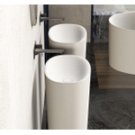 Ideavit Solidcliff opbouw wastafel 50x35x90cm Solidsurface mat wit - 290232 - Sanitairwinkel.nl