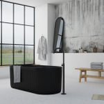 Ideavit ARCHTEC-BLK Vrijstaand Bad - 170x75x60cm - Rock Texture - overloopgat - klikwaste - met ...