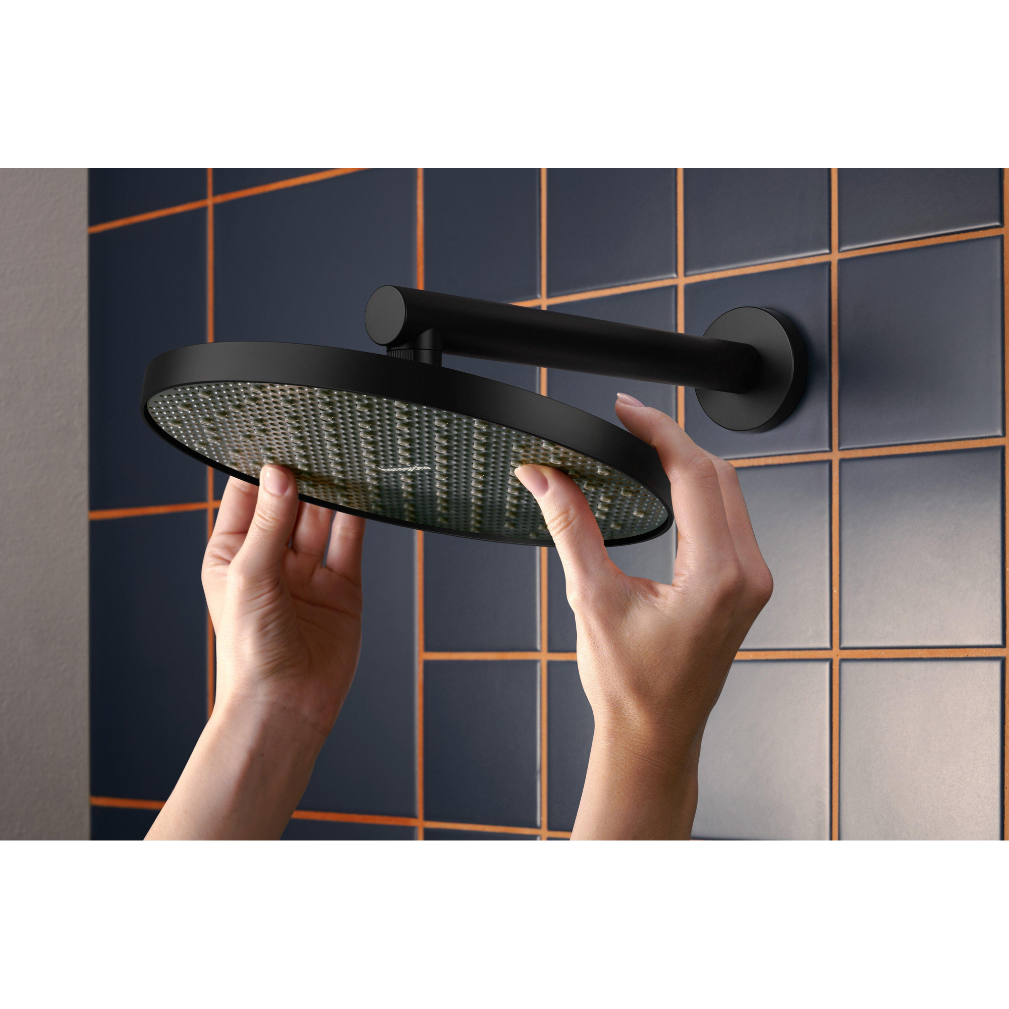 Hansgrohe Activera S pomme de douche 240 - 1 jet - EcoSmart - mat noir - 28056670 - Sawiday.fr