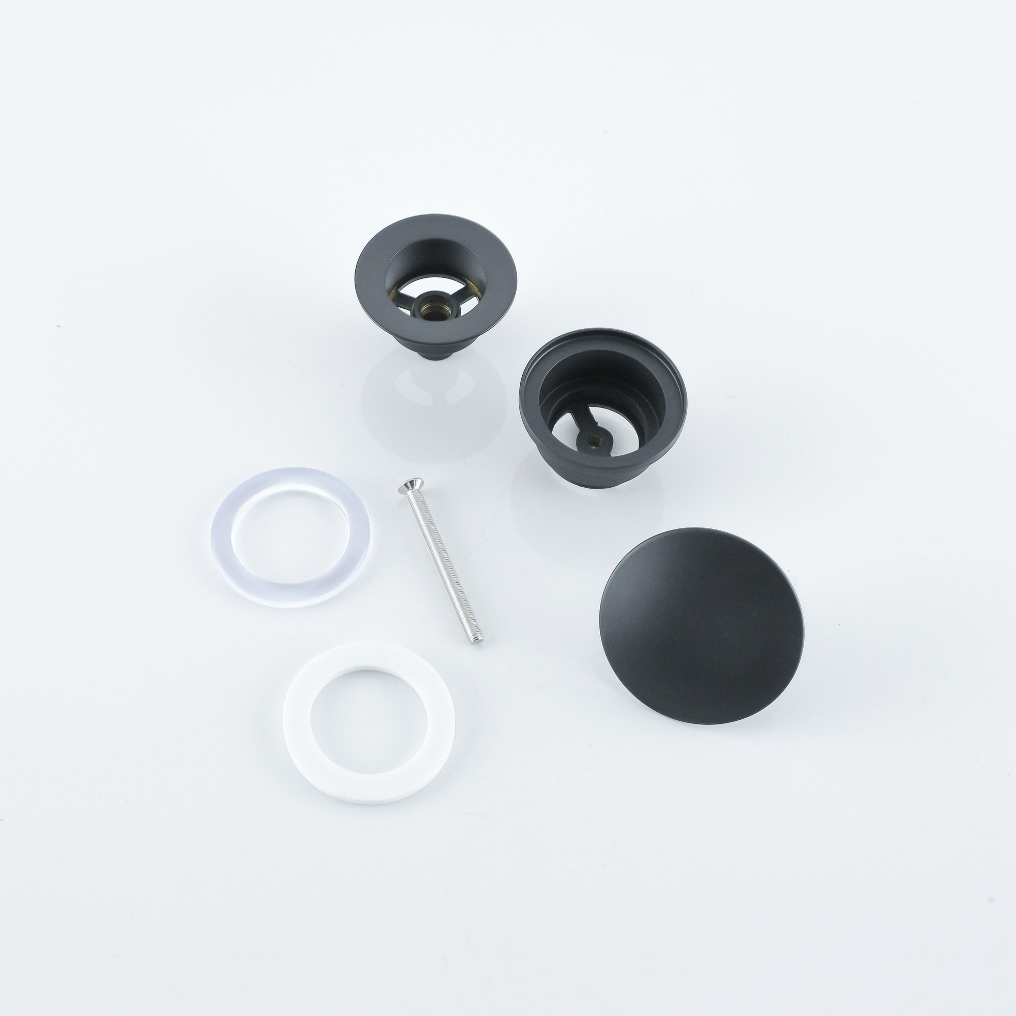 Afvoerplug always open mat zwart OUTLETSTORE - 9902036P - Sanitairwinkel.nl